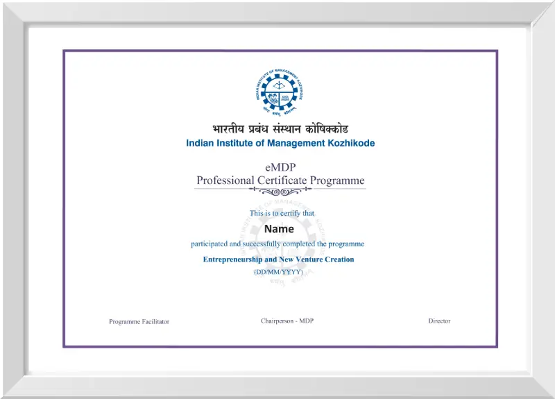 IIM Kozhikode Professional Certificate Programme In Entrepreneurship ...